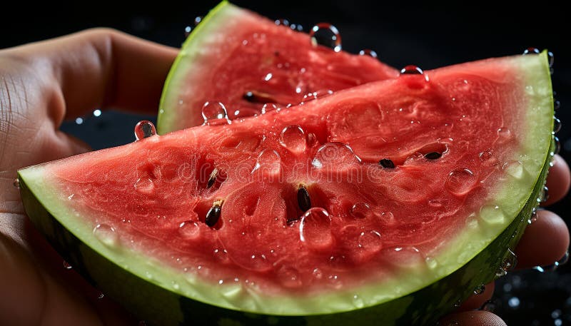 A Refreshing Slice of Juicy Watermelon, Perfect for Summer Snacking ...