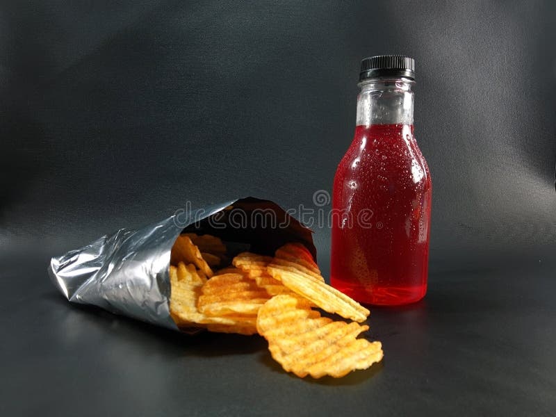 Refreshing Beverage and Crispy Chips for a Perfect Snack Time Combo ...