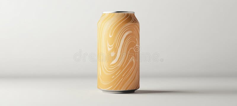 Soda Can with Modern Marble Effect Design Standing on White Background ...