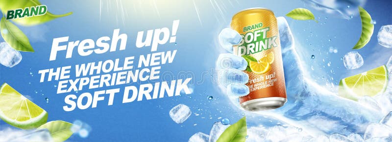 Refreshing Soft Drink Banner Ads Stock Vector - Illustration of ...