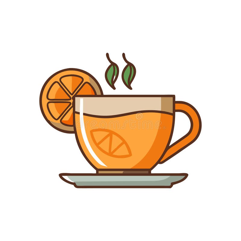 Refreshing Spiced Orange Tea Infusion Stock Vector - Illustration of ...