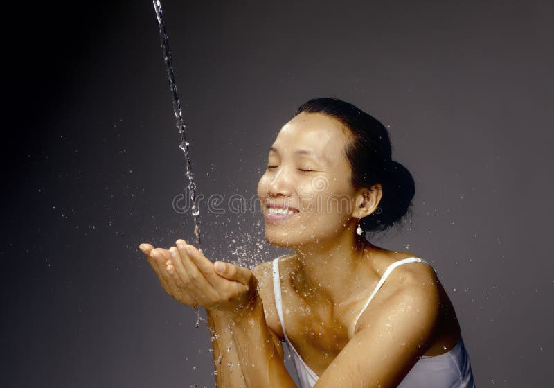 Refreshing Splash of Water. Stock Image - Image of female, nature: 33604469