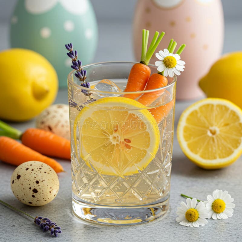 Refreshing Spring Cocktail stock illustration. Illustration of ...
