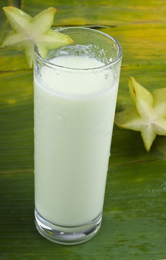 Refreshing Starfruit Smoothie Milk Shake Stock Image - Image of ...