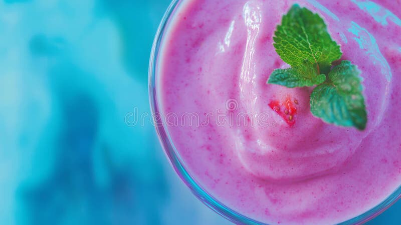Refreshing Strawberry Smoothie with Fresh Mint Garnish for Summer ...