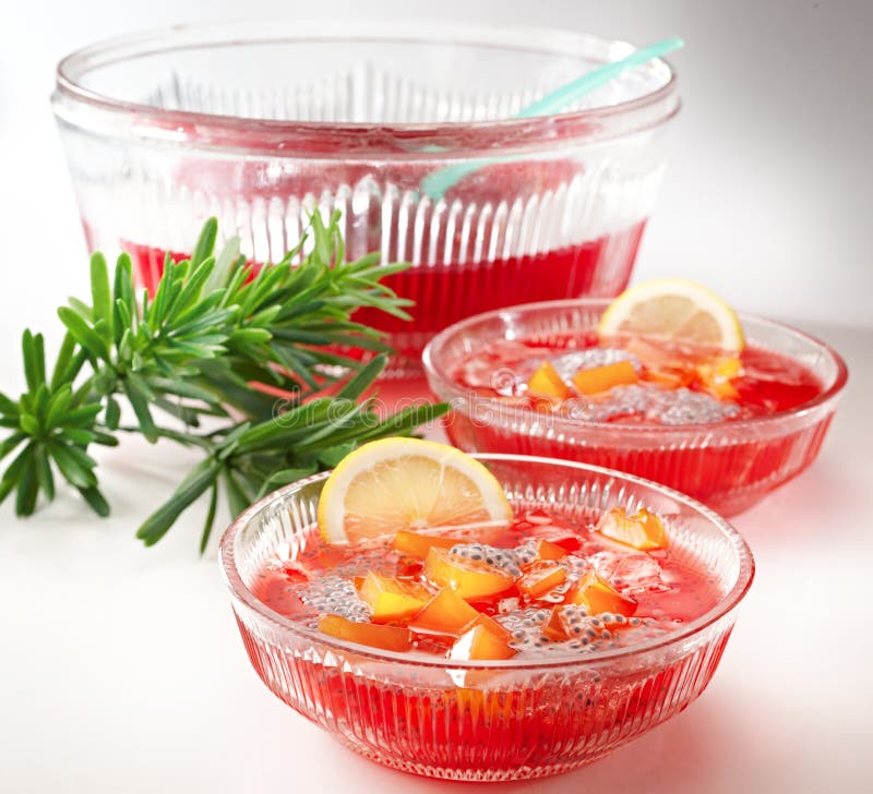 Refreshing Strawberry Syrup Cocktail Stock Photo - Image of bright ...