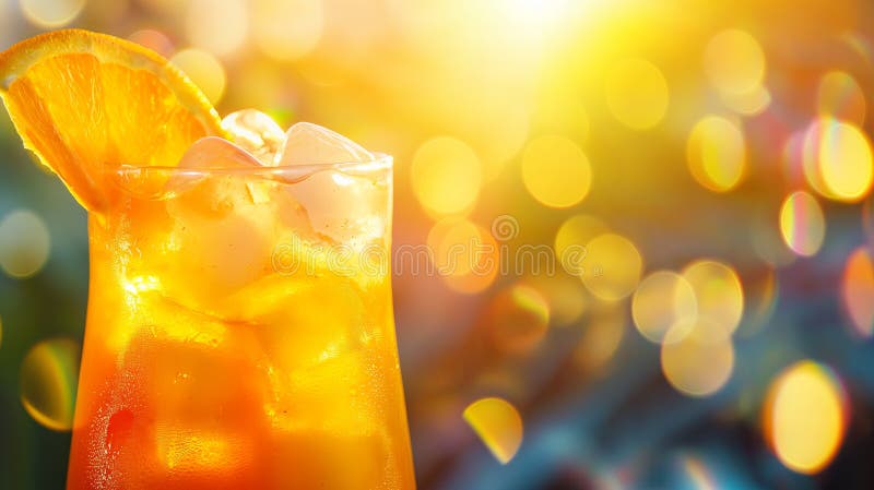 Refreshing Summer Drink in the Sunlight Stock Image - Image of fruity ...