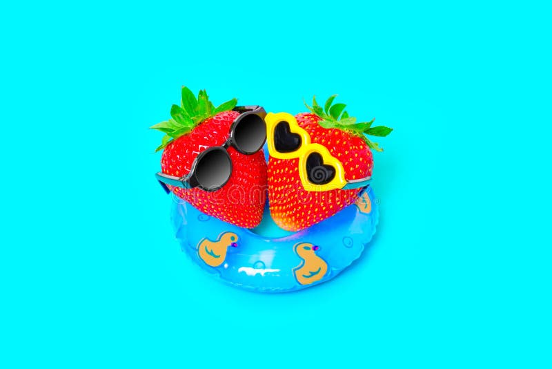 Refreshing Summer Fun Strawberry Floaties Adventure Stock Image Image Of Tropical Party