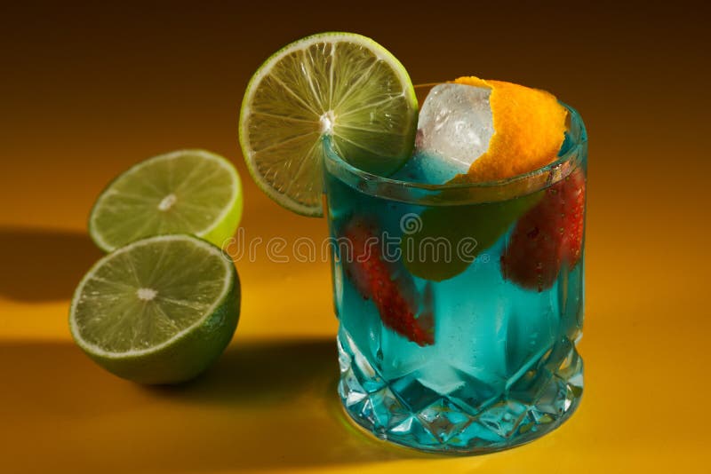 Lagoon Punch cocktail stock image. Image of refreshment - 243284115