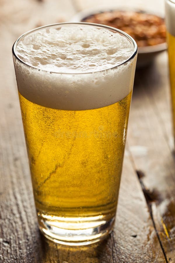 Refreshing Summer Pint of Beer Stock Photo - Image of golden, frosty ...
