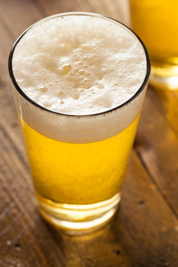 Refreshing Summer Pint of Beer Stock Photo - Image of alcohol, golden ...
