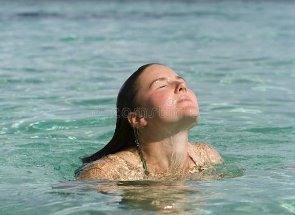 Refreshing Swim in the Tropics Stock Image - Image of beautiful, clear ...