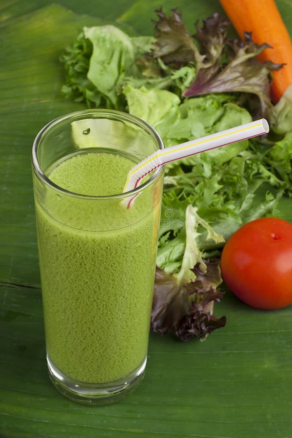 Refreshing Vegetable Smoothie Milk Shake Stock Image - Image of ripe ...