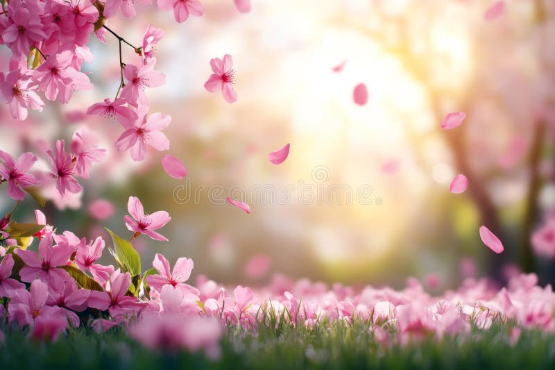 A Refreshing View of a Calm Spring Landscape Adorned with Blooming ...