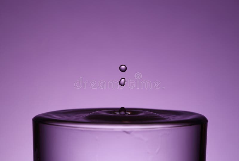 Refreshing of Water on the Purple Colour Stock Photo - Image of violet ...