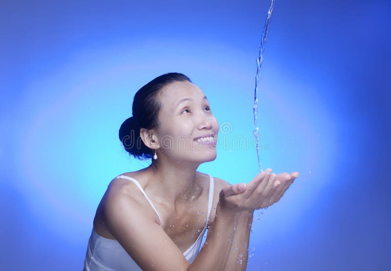 Refreshing water. stock photo. Image of natural, asian - 33604392