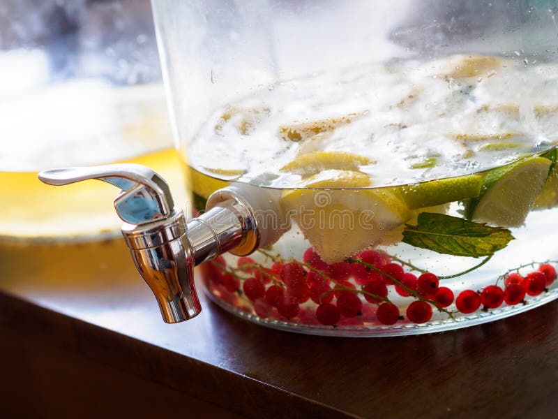 Refreshing water in summer stock photo. Image of citrus - 99049270