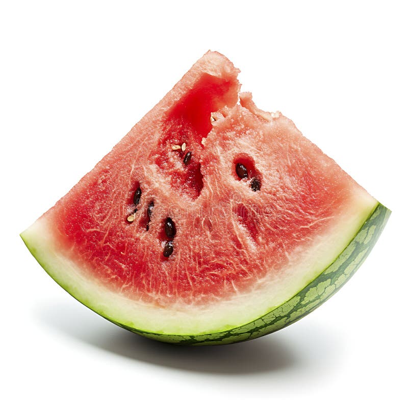 Refreshing Watermelon Half with a Bite Ideal for Healthy Snacking Stock ...