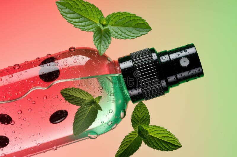 Refreshing Watermelon and Mint Infused Cosmetic Spray Bottle Against ...