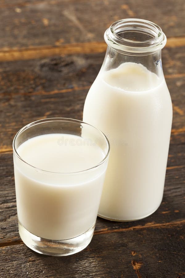Refreshing White Cold Organic Milk Stock Photo - Image of glass, drink ...