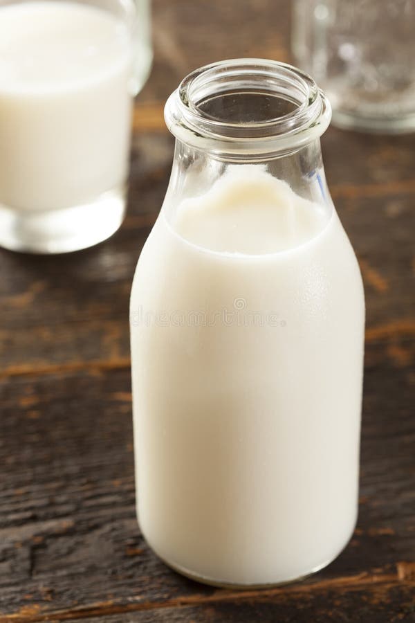 Refreshing White Cold Organic Milk Stock Photo - Image of ingredient ...