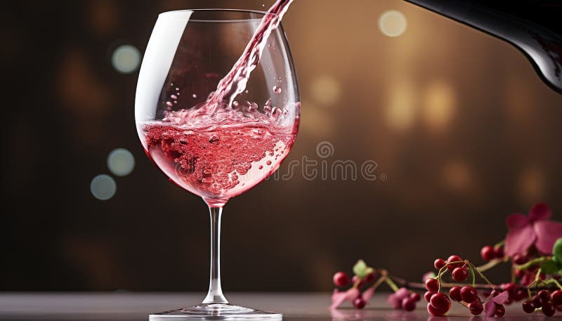 Refreshing Wine Poured into a Glass, Celebrating with Elegance ...