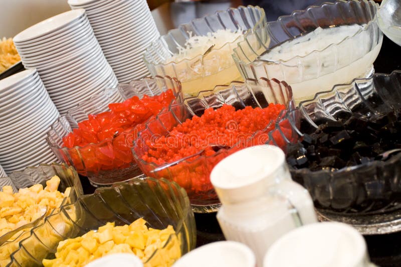 Refreshment dessert buffet stock photo. Image of restaurant - 8209776