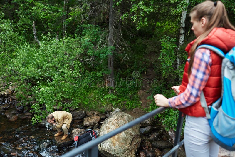 Refreshment for face stock image. Image of hiking, summer - 75880523