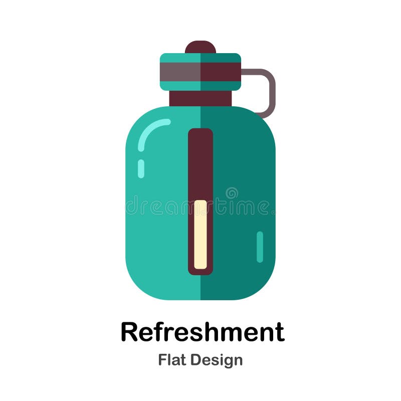 Refreshment Flat Icon stock vector. Illustration of tank - 123474992