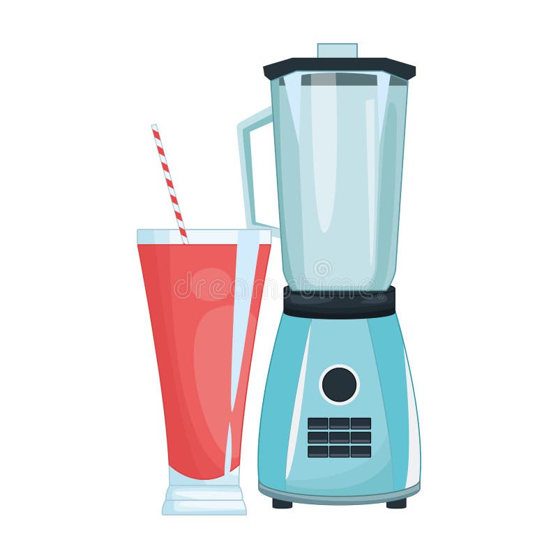 Refreshment Fruit Juice and Blender Stock Vector - Illustration of ...
