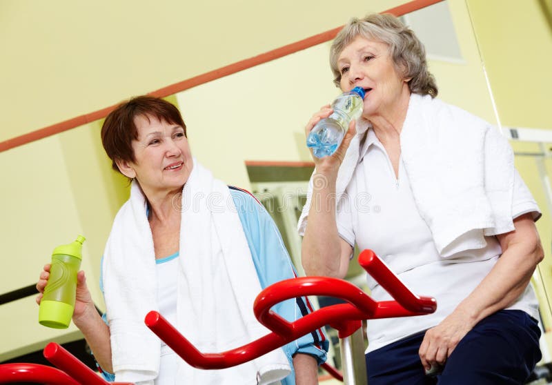 Refreshment after training stock image. Image of gracious - 19925135