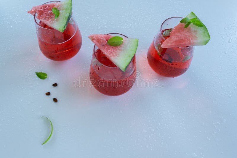 Refreshment Watermelon Drinks. Beverage Items Stock Image - Image of ...