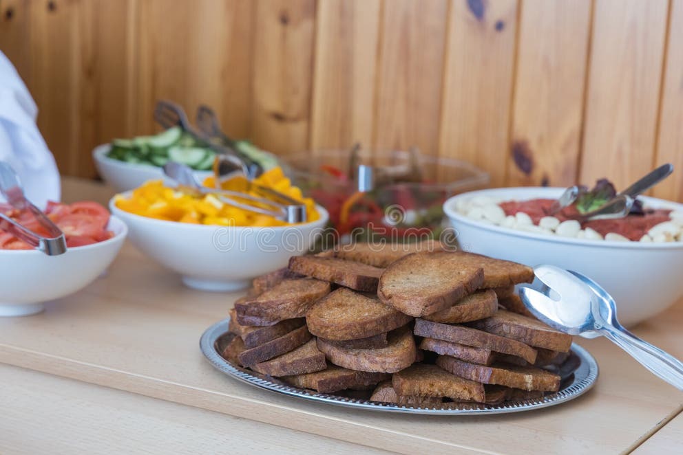 Refreshments on Tables in the Form of a Banquet Stock Image - Image of ...