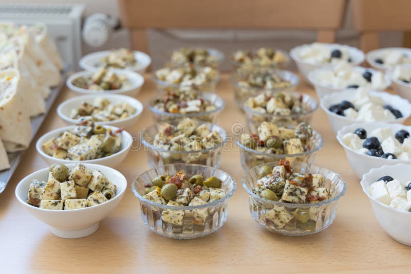 Refreshments on Tables in the Form of a Banquet Stock Photo - Image of ...