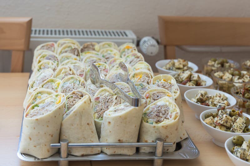 Refreshments on Tables in the Form of a Banquet Stock Photo - Image of ...