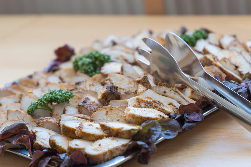 Refreshments on Tables in the Form of a Banquet Stock Image - Image of ...