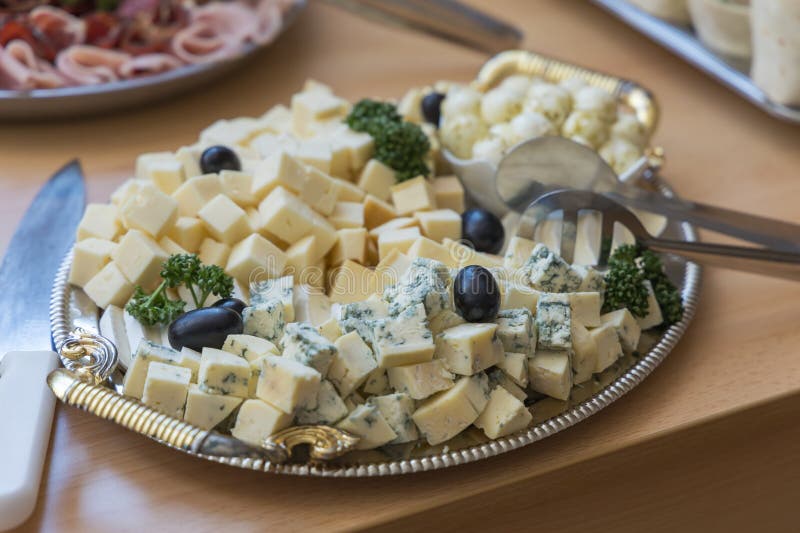 Refreshments on Tables in the Form of a Banquet Stock Photo - Image of ...