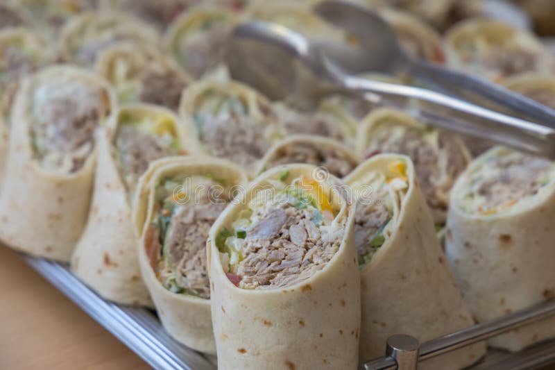 Refreshments on Tables in the Form of a Banquet Stock Image - Image of ...