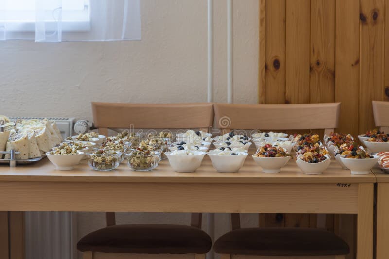 Refreshments on Tables in the Form of a Banquet Stock Image - Image of ...