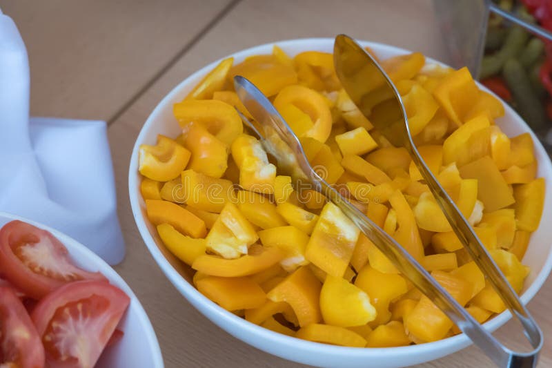 Refreshments on Tables in the Form of a Banquet Stock Image - Image of ...