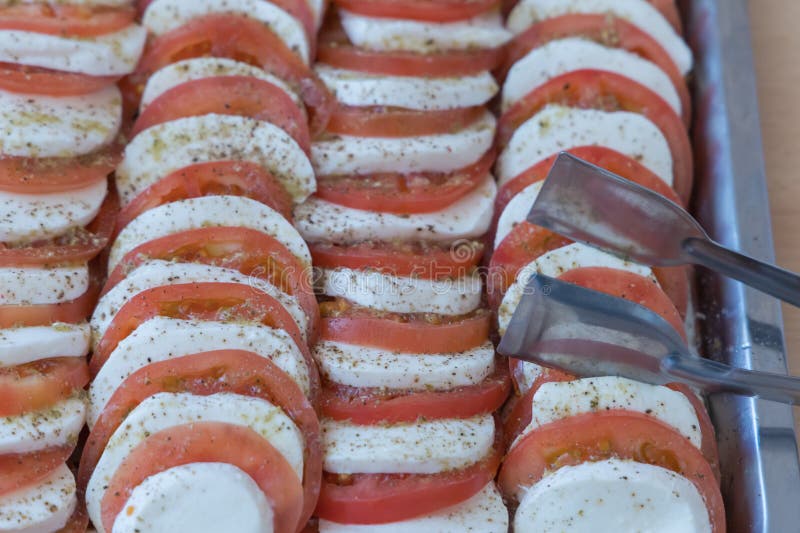 Refreshments on Tables in the Form of a Banquet Stock Image - Image of ...