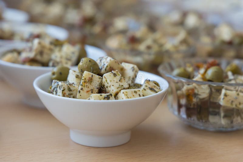 Refreshments on Tables in the Form of a Banquet Stock Image - Image of ...
