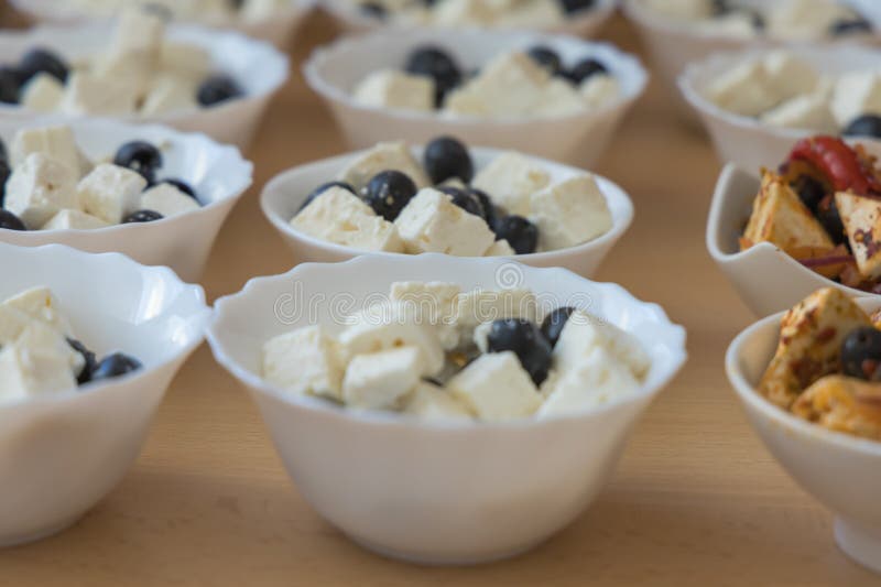 Refreshments on Tables in the Form of a Banquet Stock Photo - Image of ...