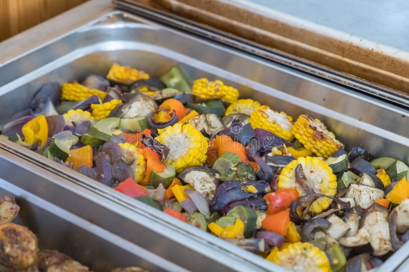 Refreshments on Tables in the Form of a Banquet Stock Image - Image of ...