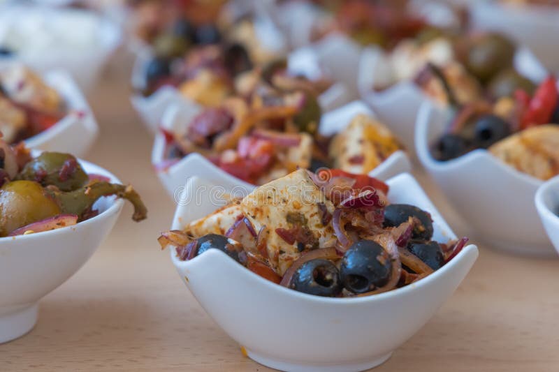 Refreshments on Tables in the Form of a Banquet Stock Image - Image of ...