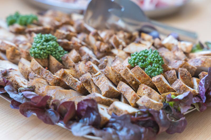 Refreshments on Tables in the Form of a Banquet Stock Photo - Image of ...
