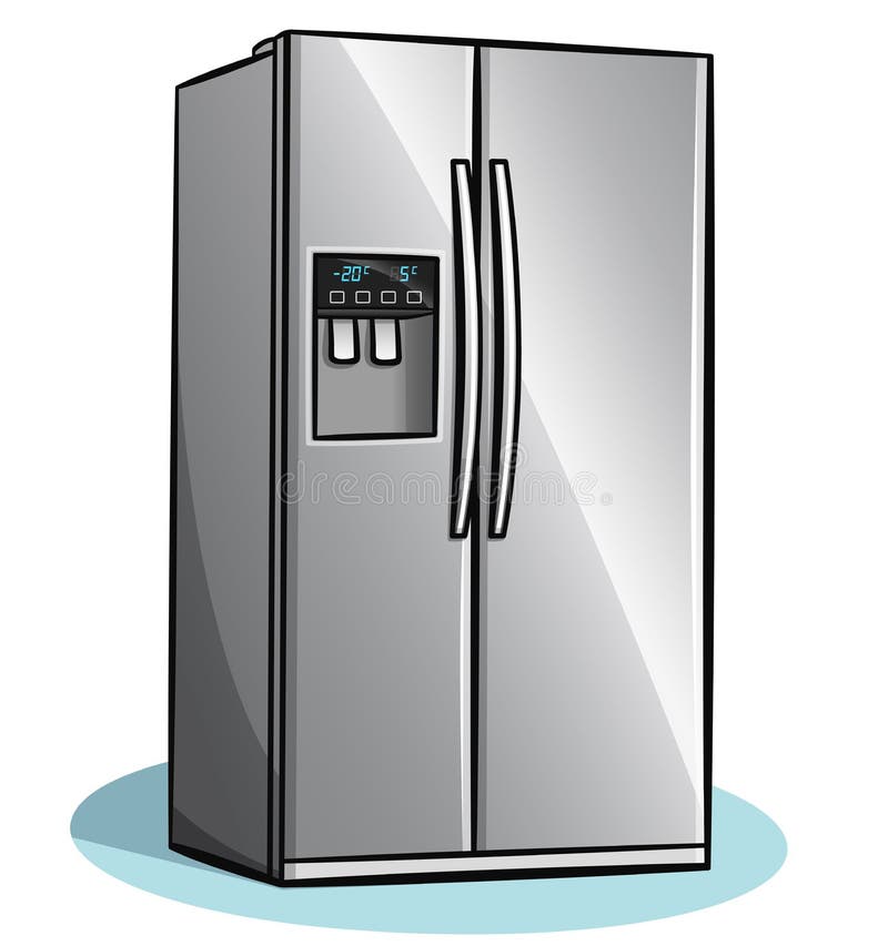 Refrigerador Desenho Do Vetor Ilustração do Vetor - Ilustração de caixa ...