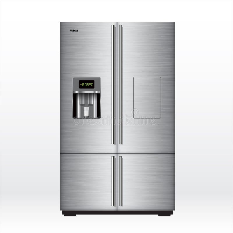Refrigerador moderno ilustración del vector. Ilustración de casa - 60802463