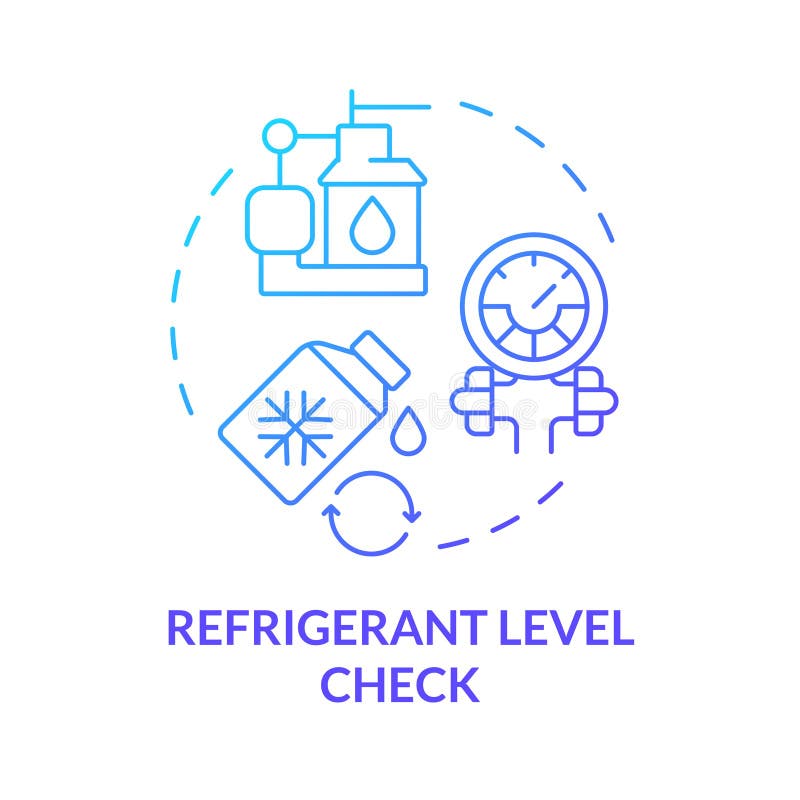 Refrigerant Level Check Blue Gradient Concept Icon Stock Vector ...