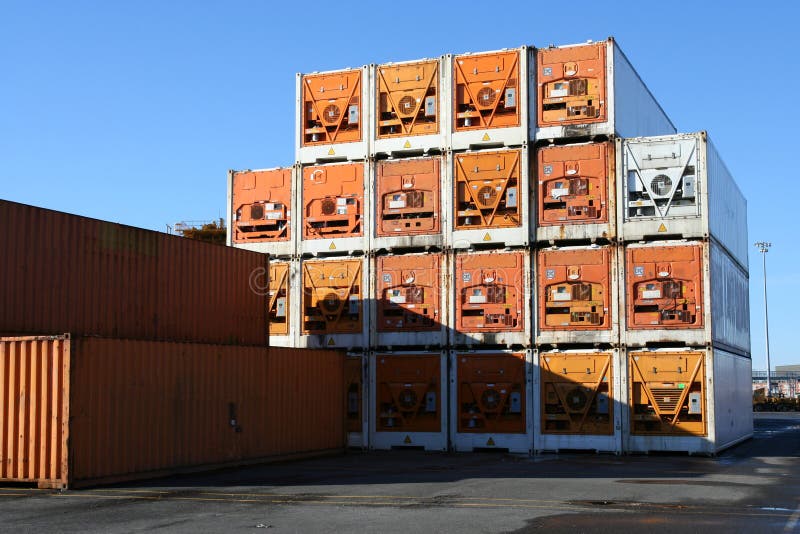 Refrigerated Containers stock image. Image of refrigerated - 1408417